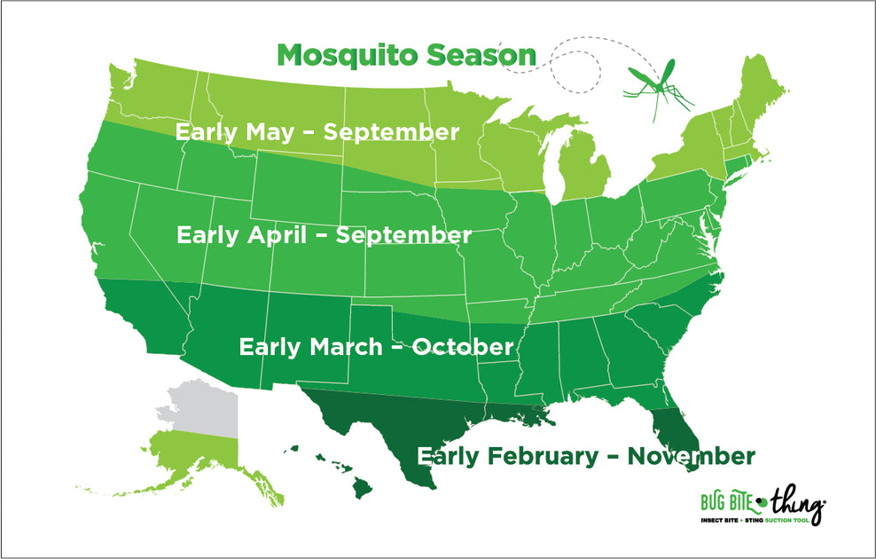 Mosquito Season by State & How to Fight the Bite – Bug Bite Thing